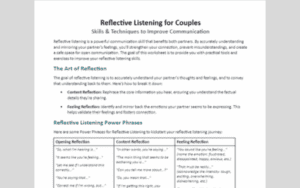 Worksheets for Couples Therapy - Holding Hope Marriage and Family Therapy